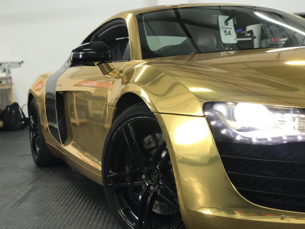 Gold Chrome Audi R8 - FRSH - Car Wrapping, Detailing & Paint Protection ...
